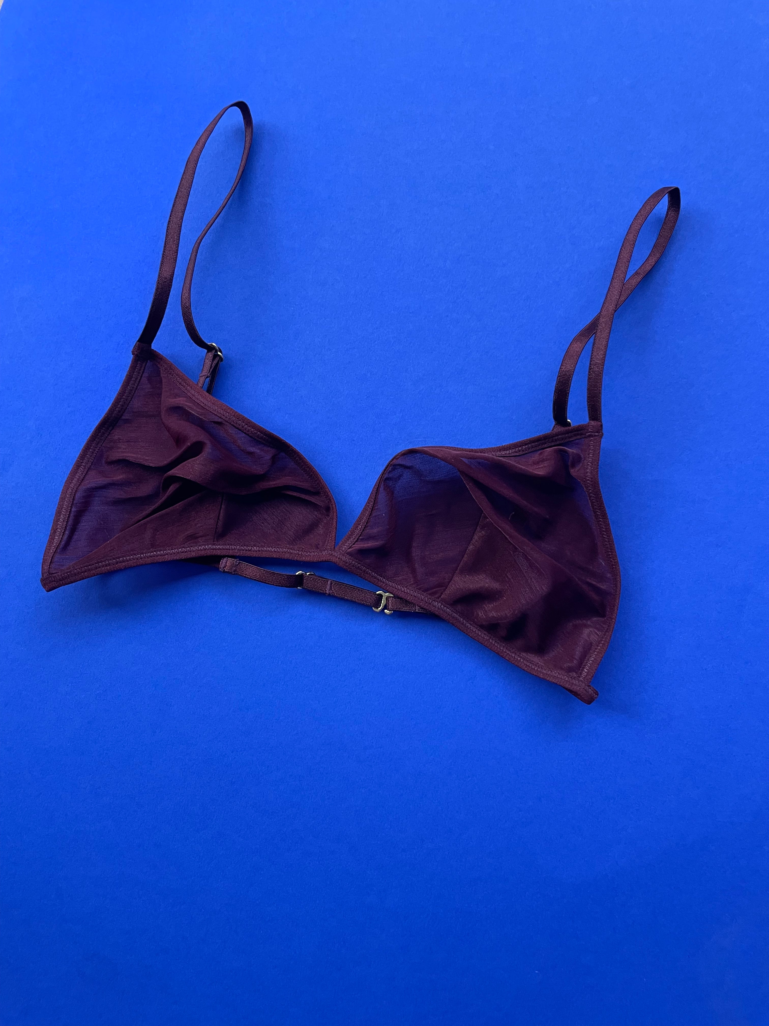 Marika Vera: Moore Triangle Bra - Burgundy – Azaleas